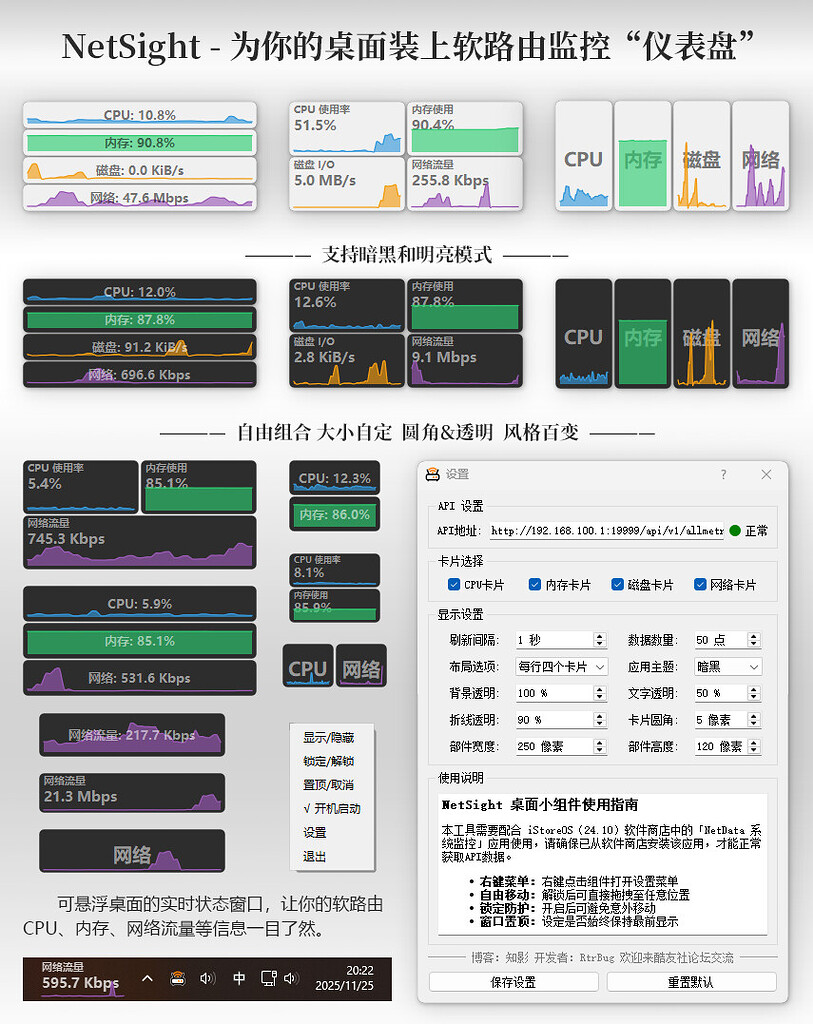 🚀 NetSight - 桌面软路由实时监控工具 - 【闲聊综合】 - 酷友社